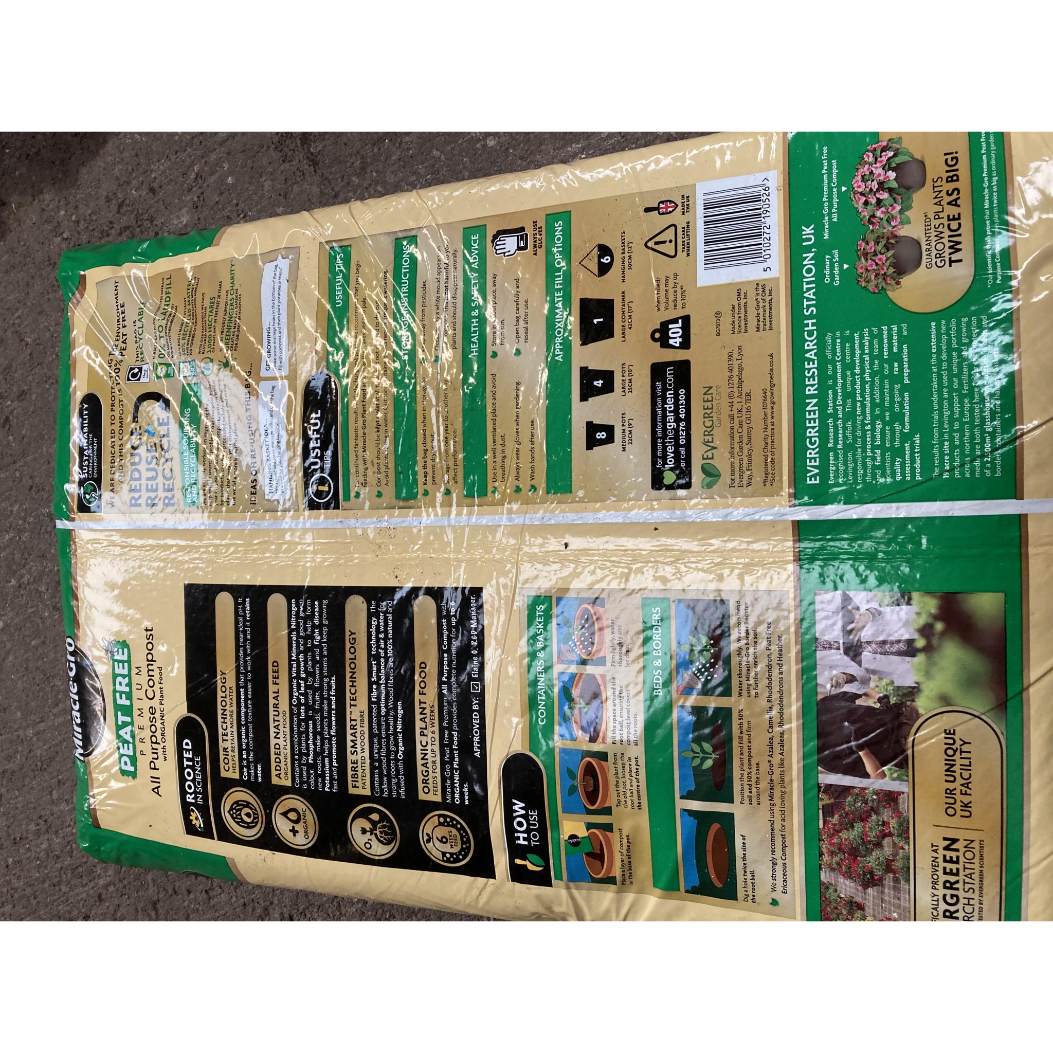 Miracle -Grow All Purpose Peat Free 40litre